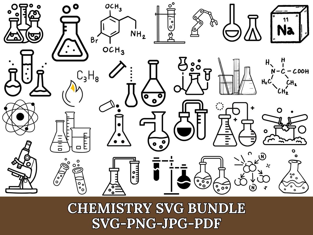 Chemistry SVG Bundle, Chemistry PNG Bundle, Chemistry Clipart ...