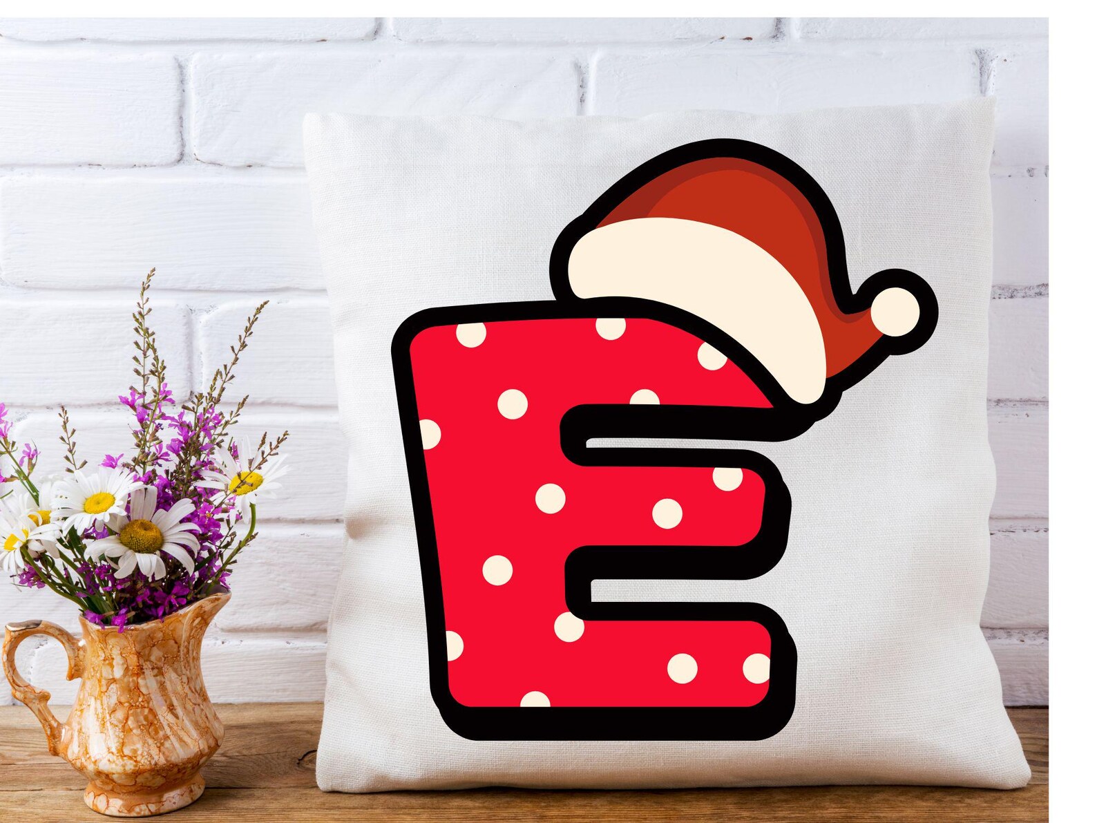 Christmas Alphabet SVG, Santa Hat Letters, Numbers (digital Download ...