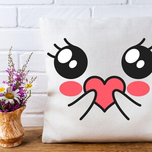 Kawaii Faces Bundles Svg | Cartoon Faces Clipart | Emoticons Cut File ...
