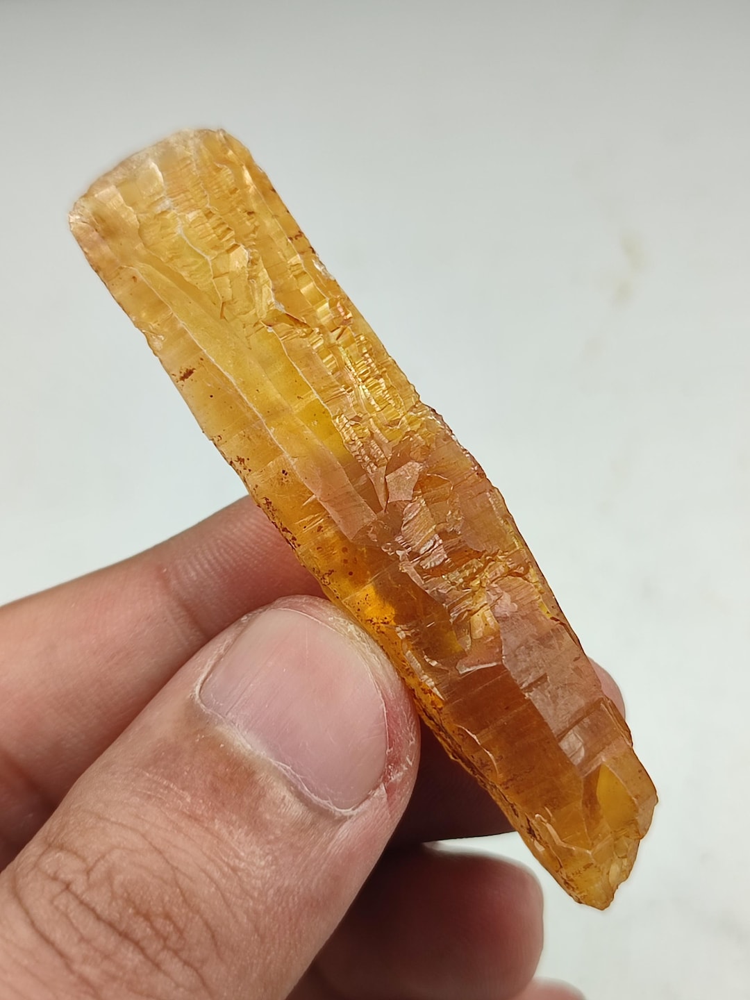 Iron Oxide Included Yellow (tangerine) Quartz Crystal Point From ...