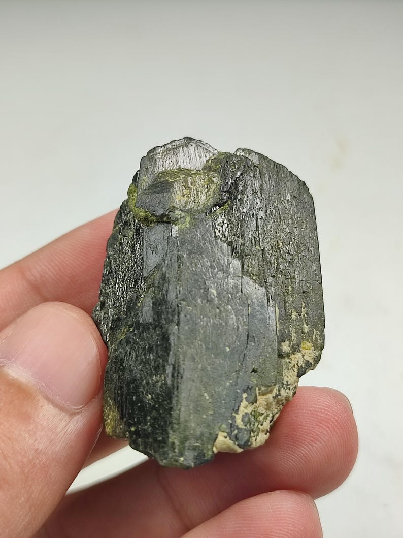 Epidote and Magnetite Pseudomorph Specimen: Greenish Mineral Collection ...