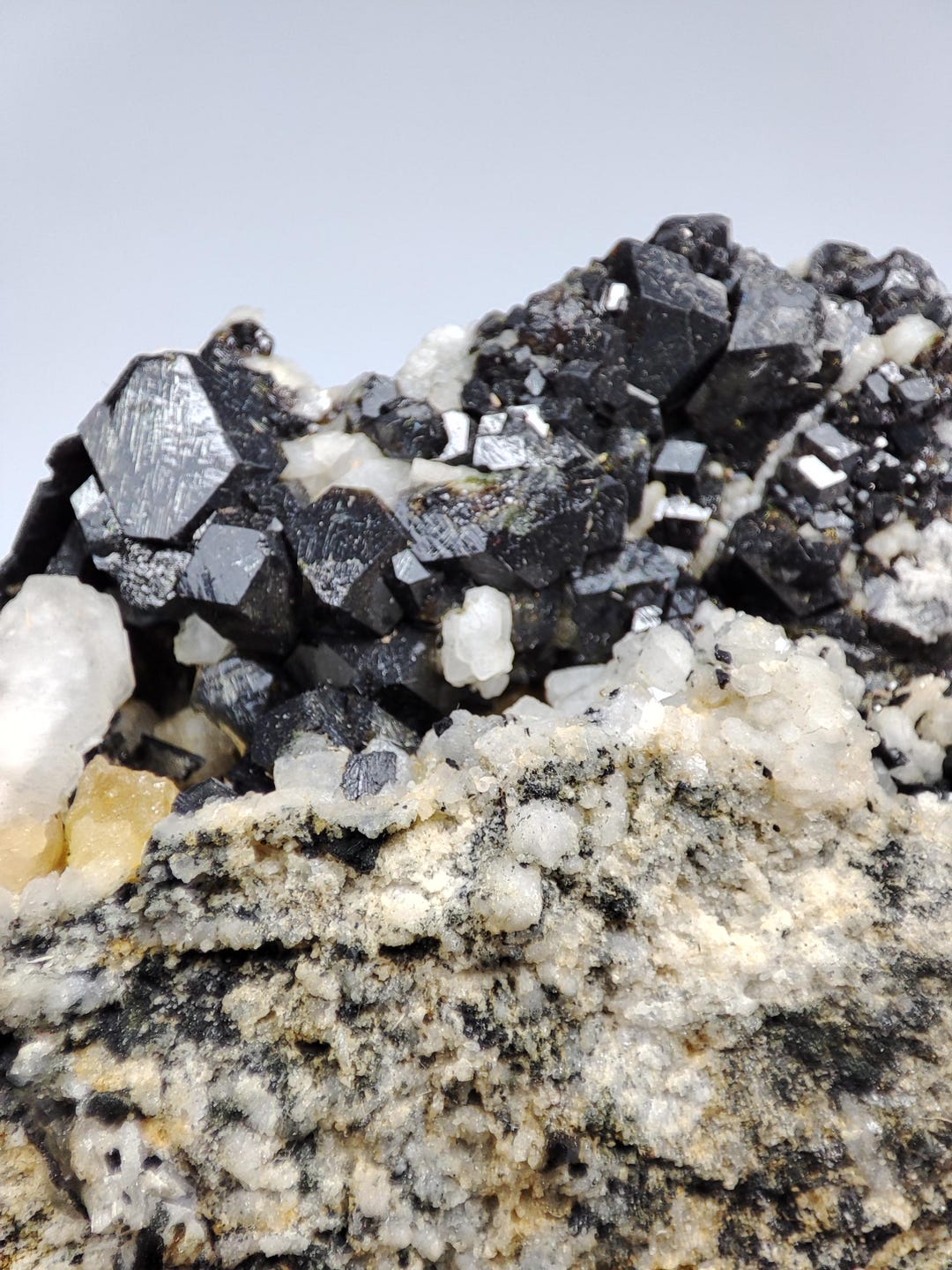 Rare Melanite Garnet Crystals on Matrix, Pakistan Specimen (143 Gm) - Etsy
