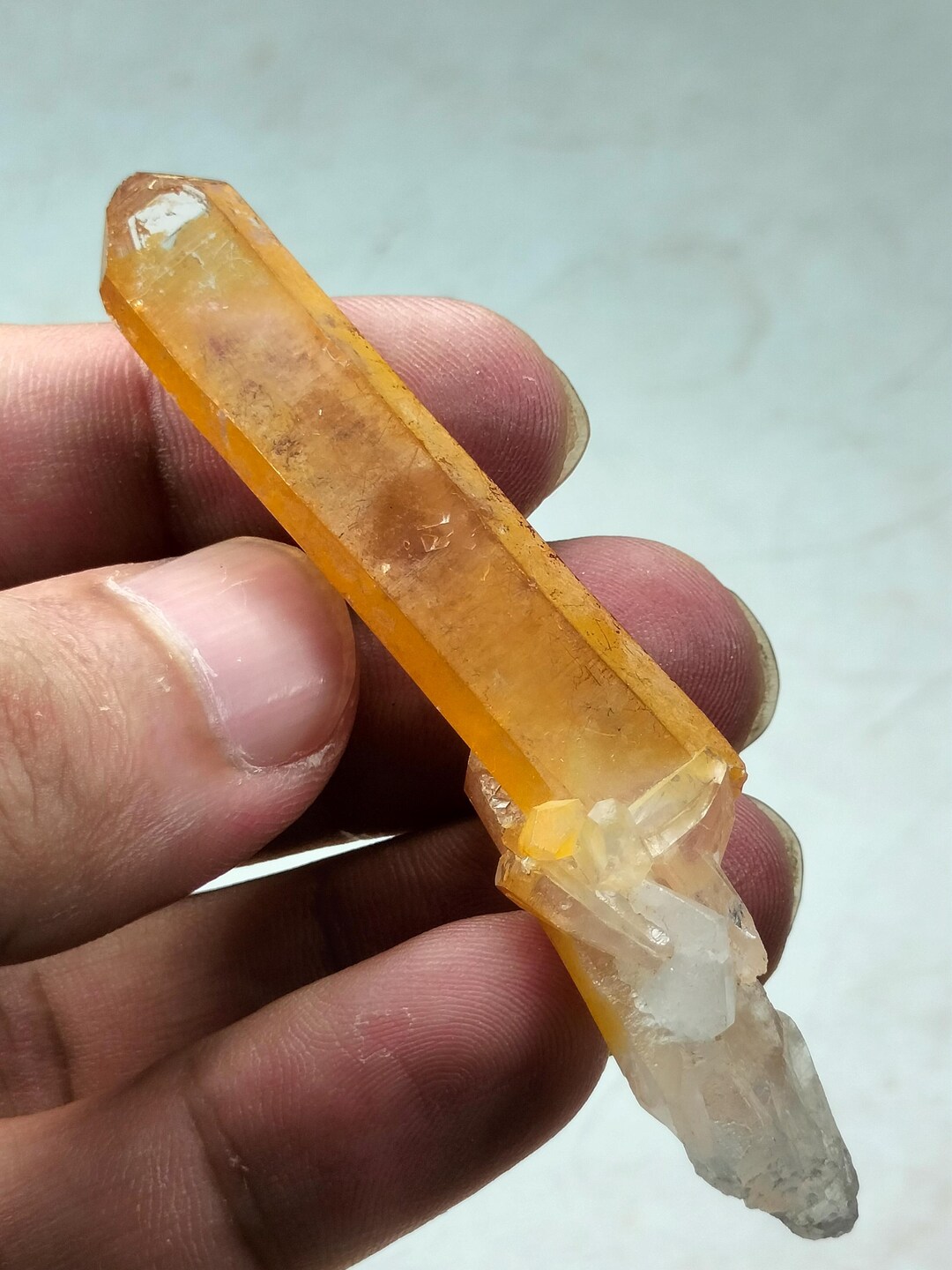 Iron Oxide Included Yellow (tangerine) Quartz Crystal Point From ...