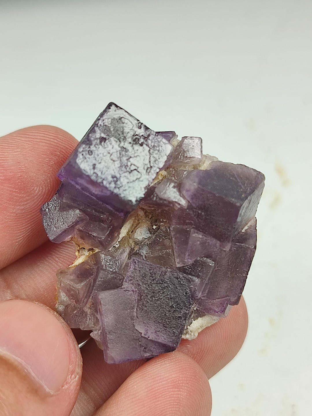 Purple Cubic Fluorite Crystals on Matrix Specimen - Etsy