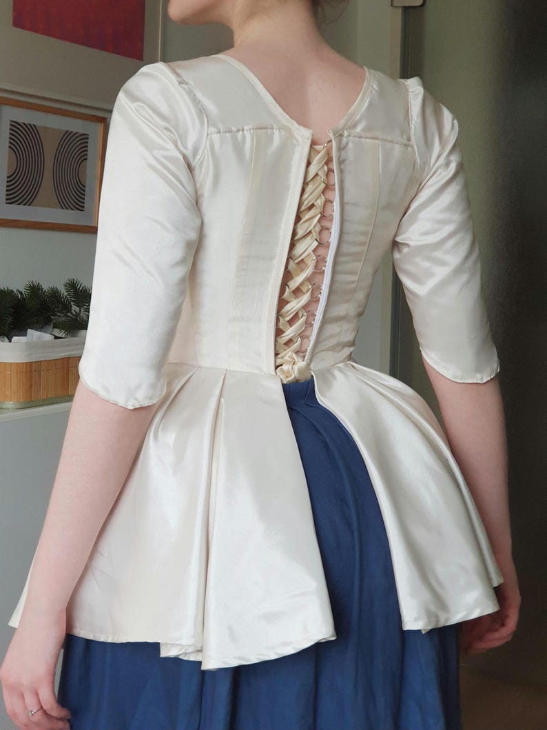 18th-century Rococo Costume Bodice With Integrated Whalebone Taffeta ...