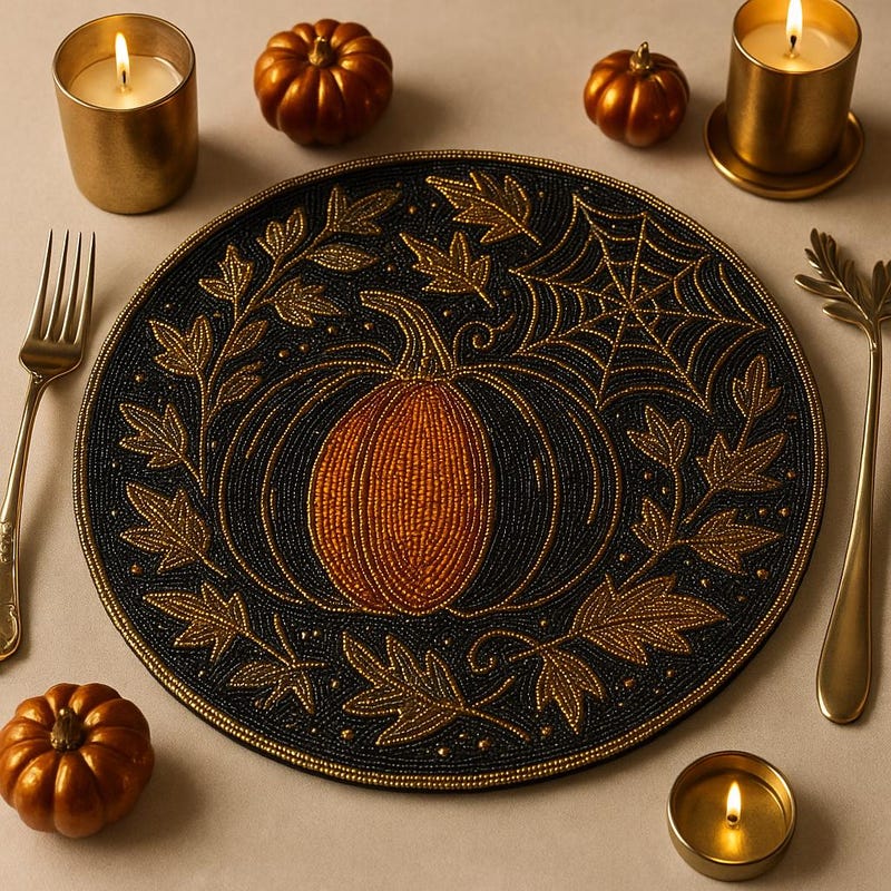 Pumpkin Placemat - Etsy