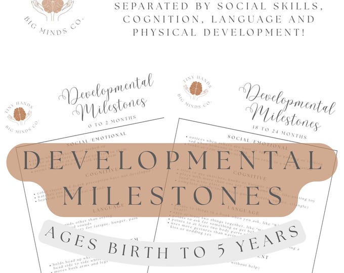 Developmental Milestones Chart, Pediatric Occupational Therapy Resource ...