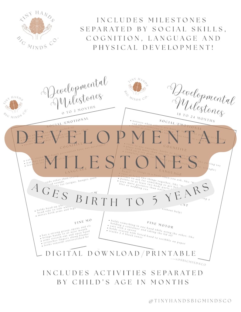Developmental Milestones Chart, Pediatric Occupational Therapy Resource ...