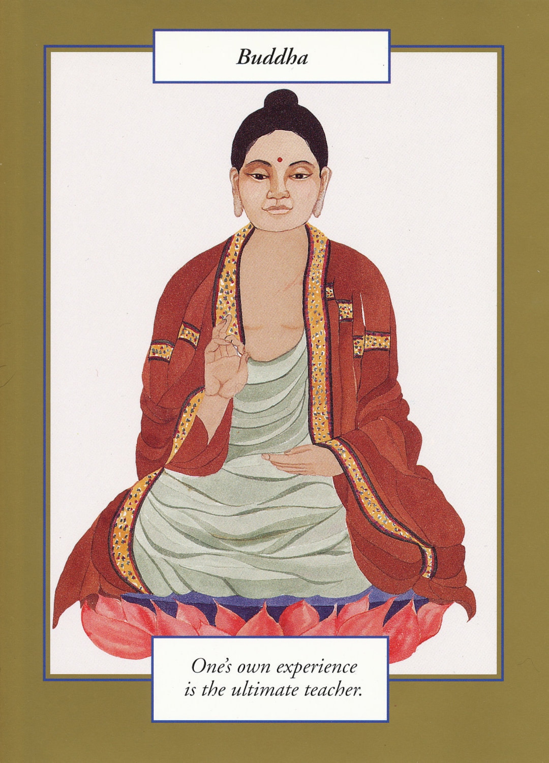 BUDDHA Greeting Card Watercolor Spiritual Saints and Sages - Etsy