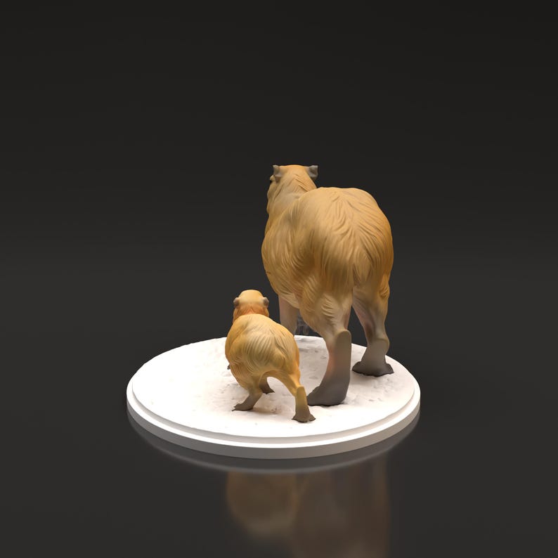 Capybaras – 3D Printed Model - Unpainted - Animals Miniatures - Resin ...