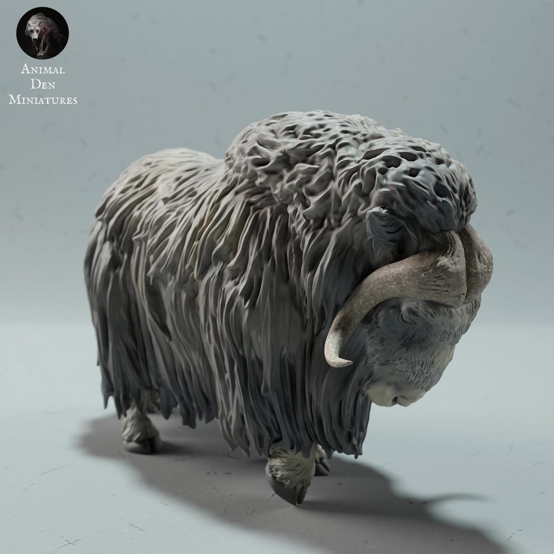 Musk Ox Sheep – 3D Printed Model - Unpainted - Animals Miniatures ...