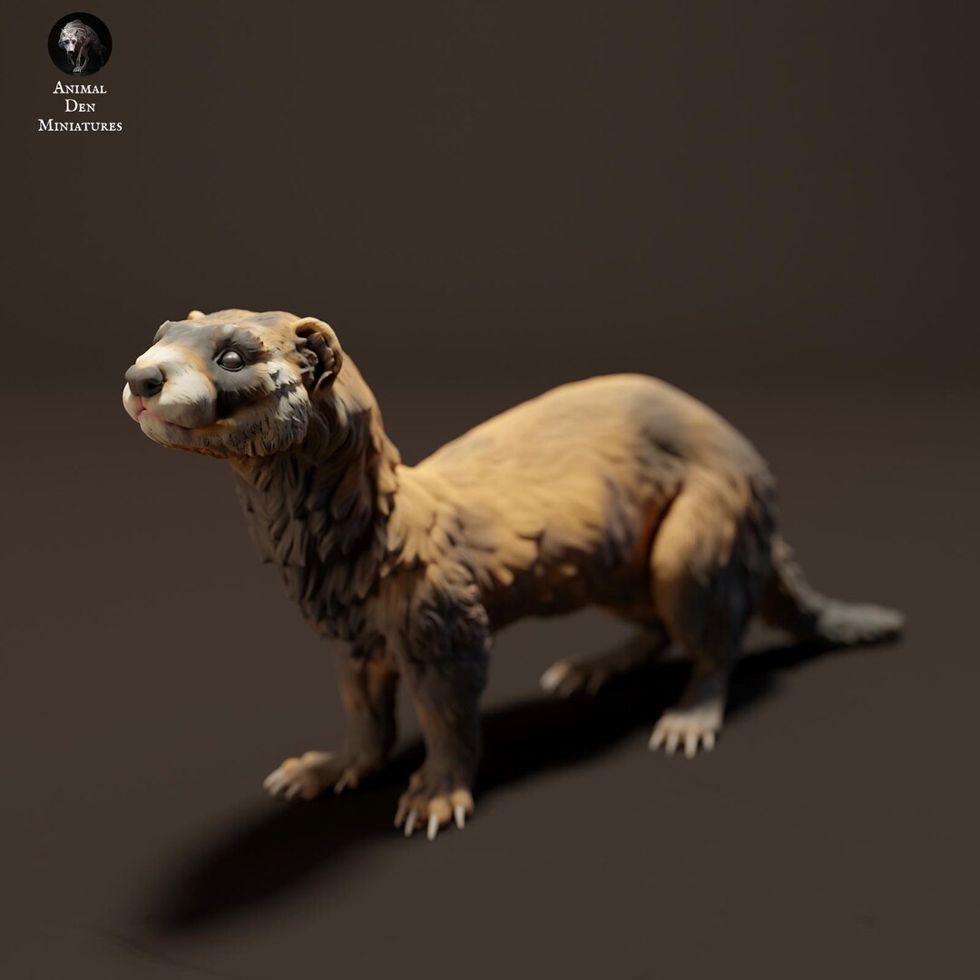 European Polecat – 3D Printed Model - Unpainted - Animals Miniatures ...
