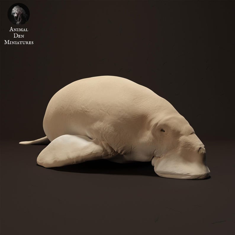 Dugong Eating – 3D Printed Model - Unpainted - Animals Miniatures ...