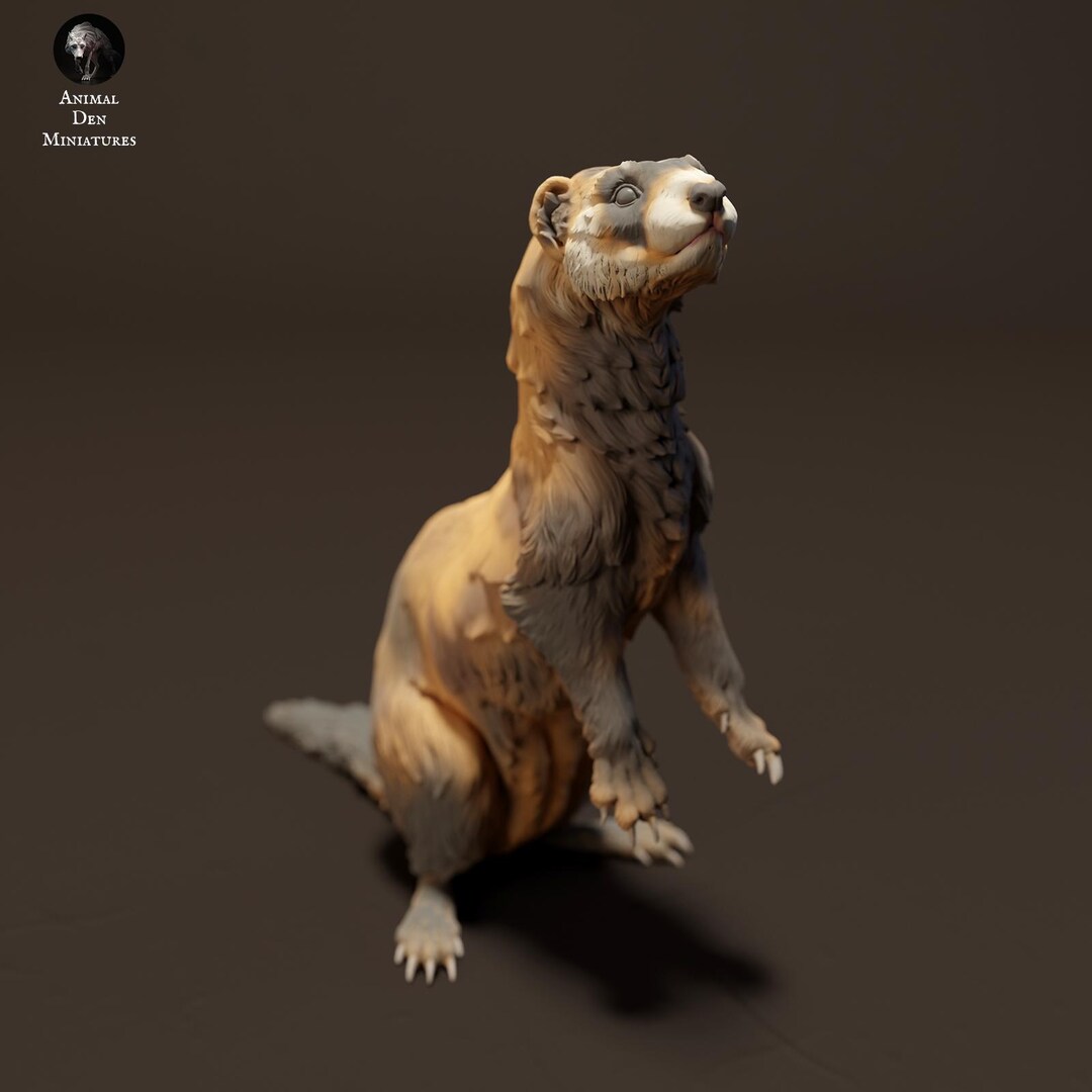 European Polecat Standing – 3D Printed Model - Unpainted - Animals ...
