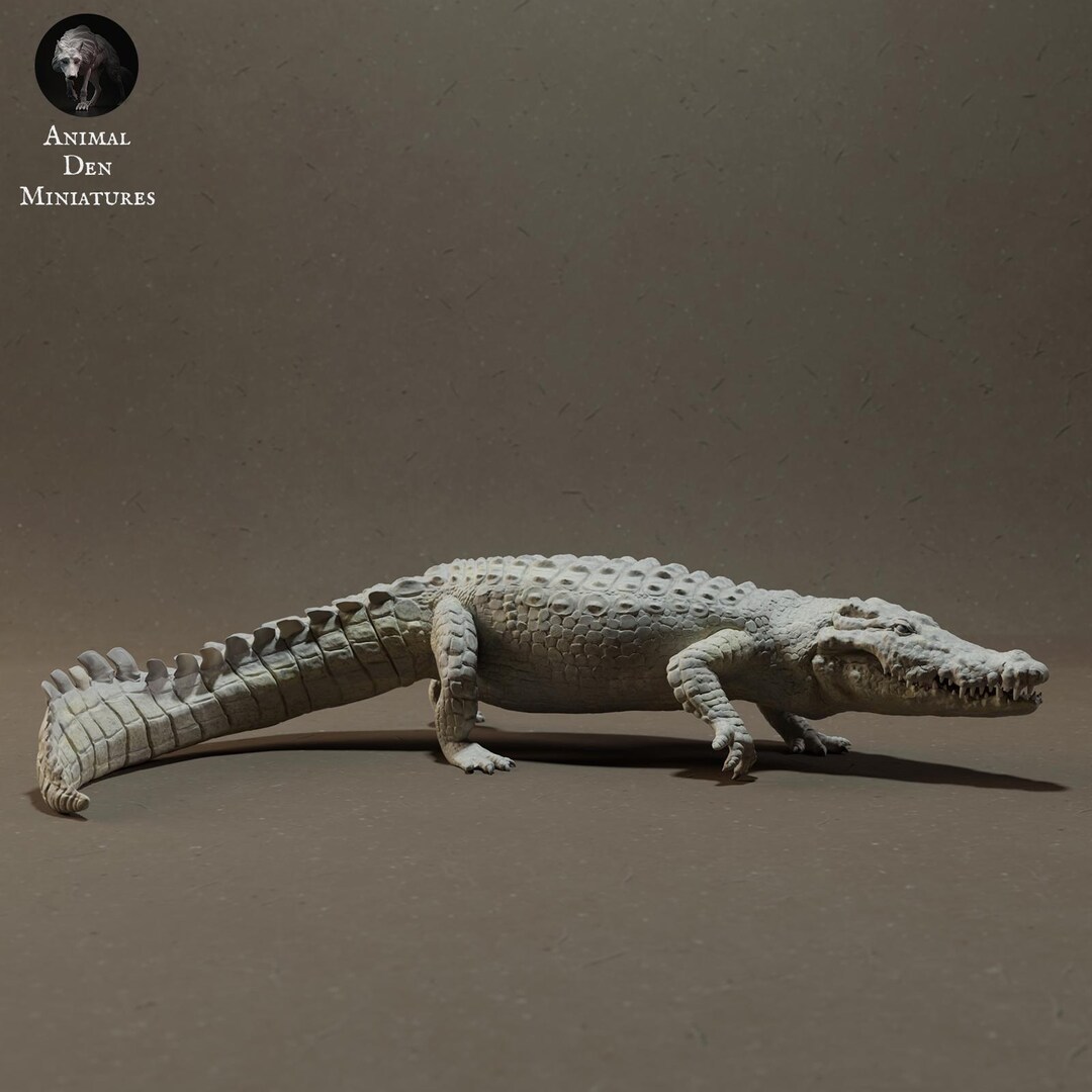 Nile Crocodile – 3D Printed Model - Unpainted - Animals Miniatures ...