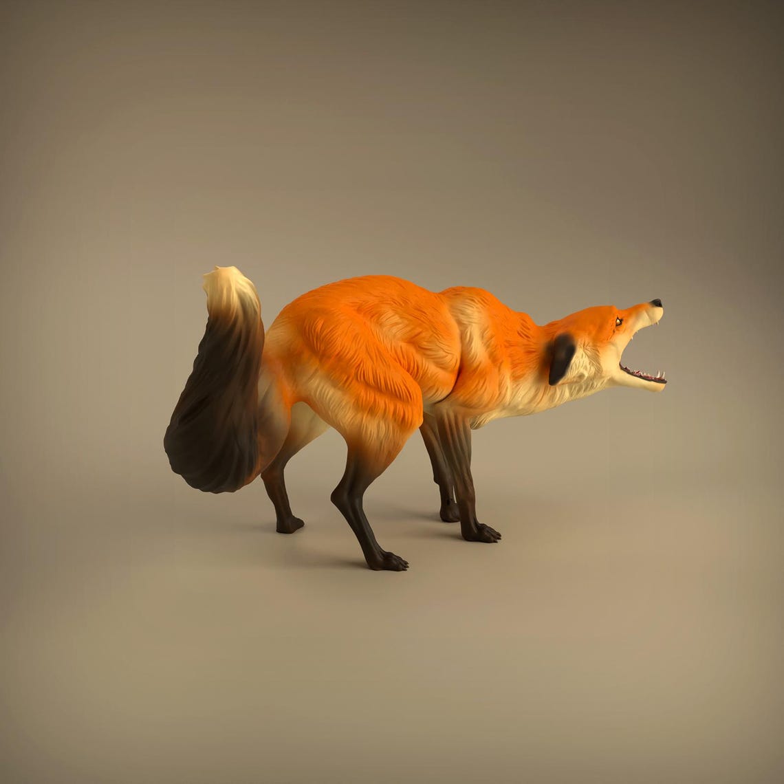 Red Fox – 3D Printed Model - Unpainted - Animals Miniatures - Resin - Etsy