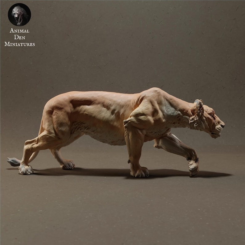 Lioness – 3D Printed Model - Unpainted - Animals Miniatures - Resin - Etsy