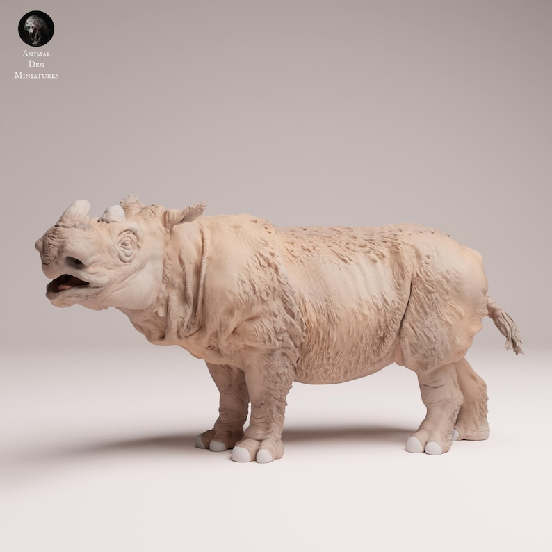 Sumatran Rhino Male – 3D Printed Model - Unpainted - Animals Miniatures ...