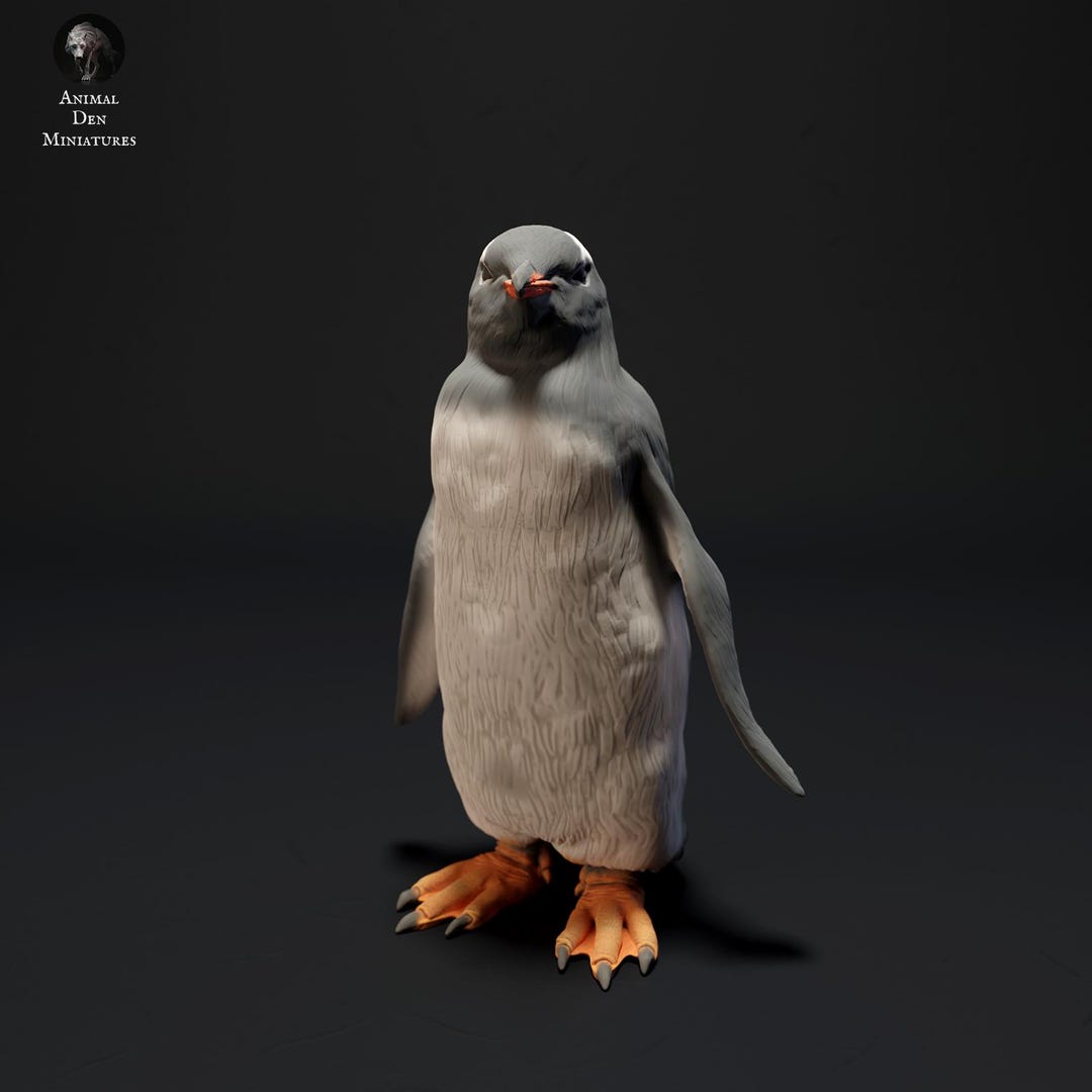 Gentoo Penguin – 3D Printed Model - Unpainted - Animals Miniatures ...