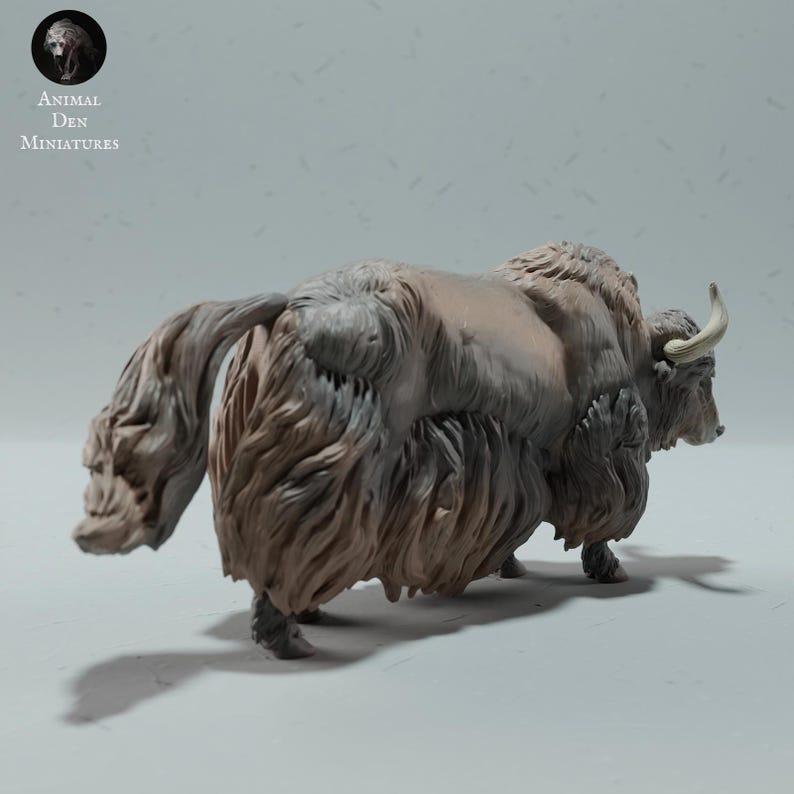 Himalayan Wild Yak – 3D Printed Model - Unpainted - Animals Miniatures ...