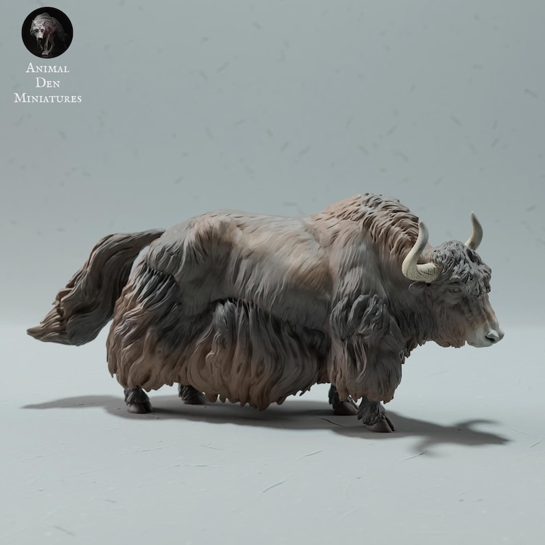Himalayan Wild Yak – 3D Printed Model - Unpainted - Animals Miniatures ...