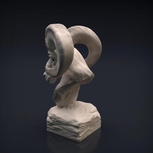 Ram Bust – 3D Printed Model - Unpainted - Animals Miniatures - Resin - Etsy