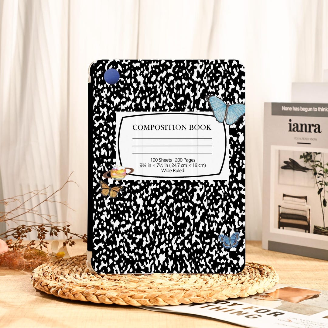 Composition Book iPad Air Case With Pencil Holder iPad Pro 13