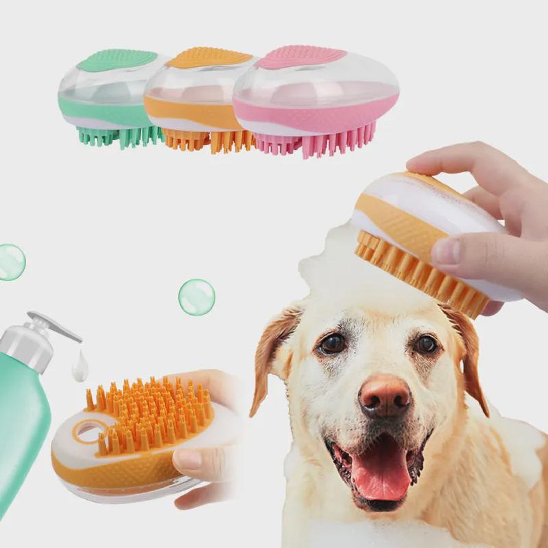 Revolutionary 2-in-1 Spa Massage Brush for Dogs and Cats - Soft ...