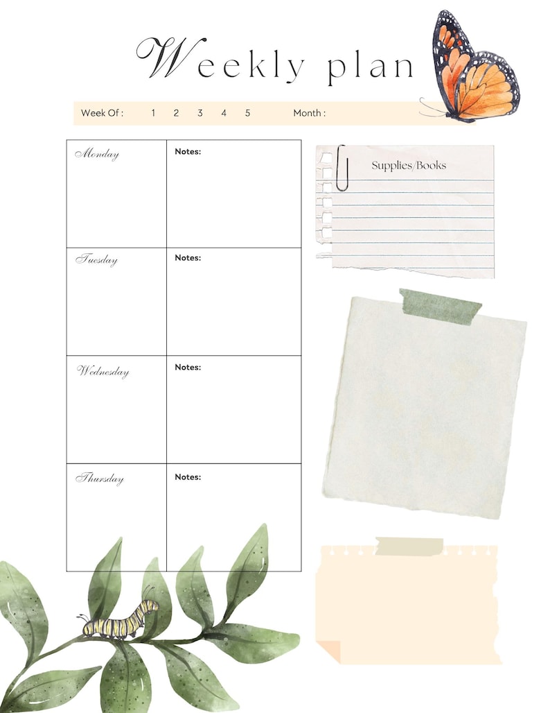 Homeschool Monarch Butterfly Unit Study, FREE BONUS Lesson Planner, for ...