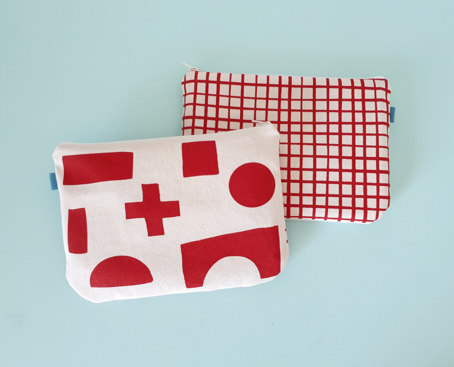 Red Zipper pouch Makeup zipper bag makeup case sewing kit | Etsy