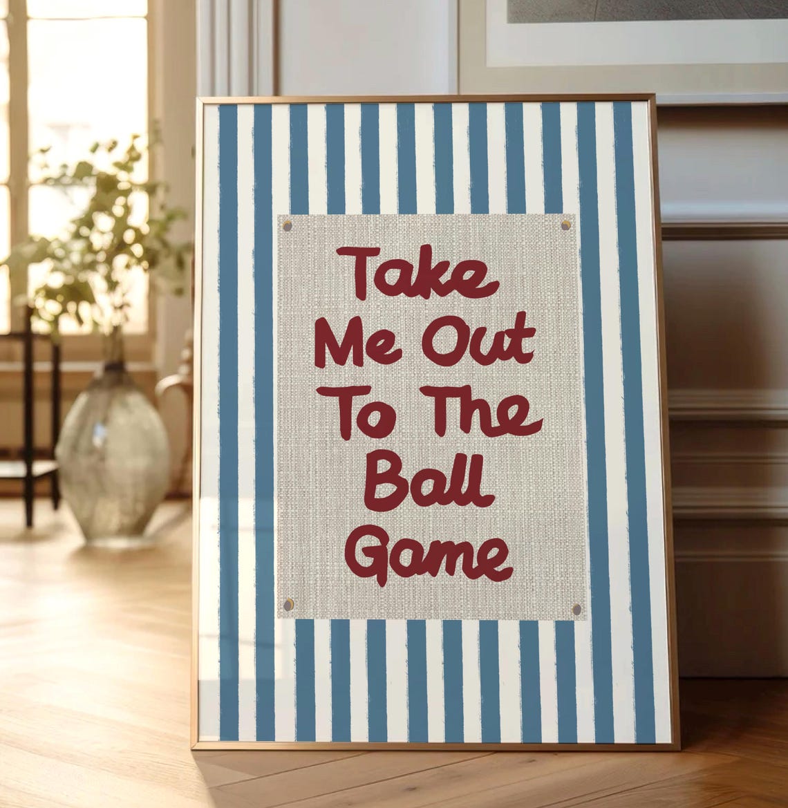 Take Me Out to the Ball Game Print, Boys Room Nursery Decor, Baseball ...