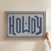 Howdy Typography Print, Blue Howdy Tile Wall Art, Modern Western ...