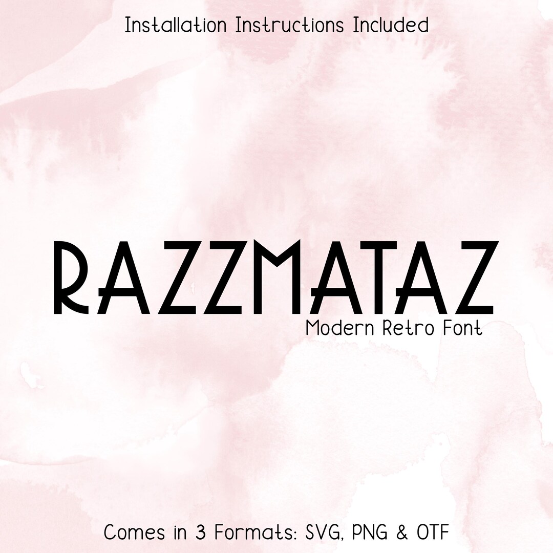 Razzmataz - Retro Style Font - OTF, SVG, PNG, Vintage Font, Cricut ...