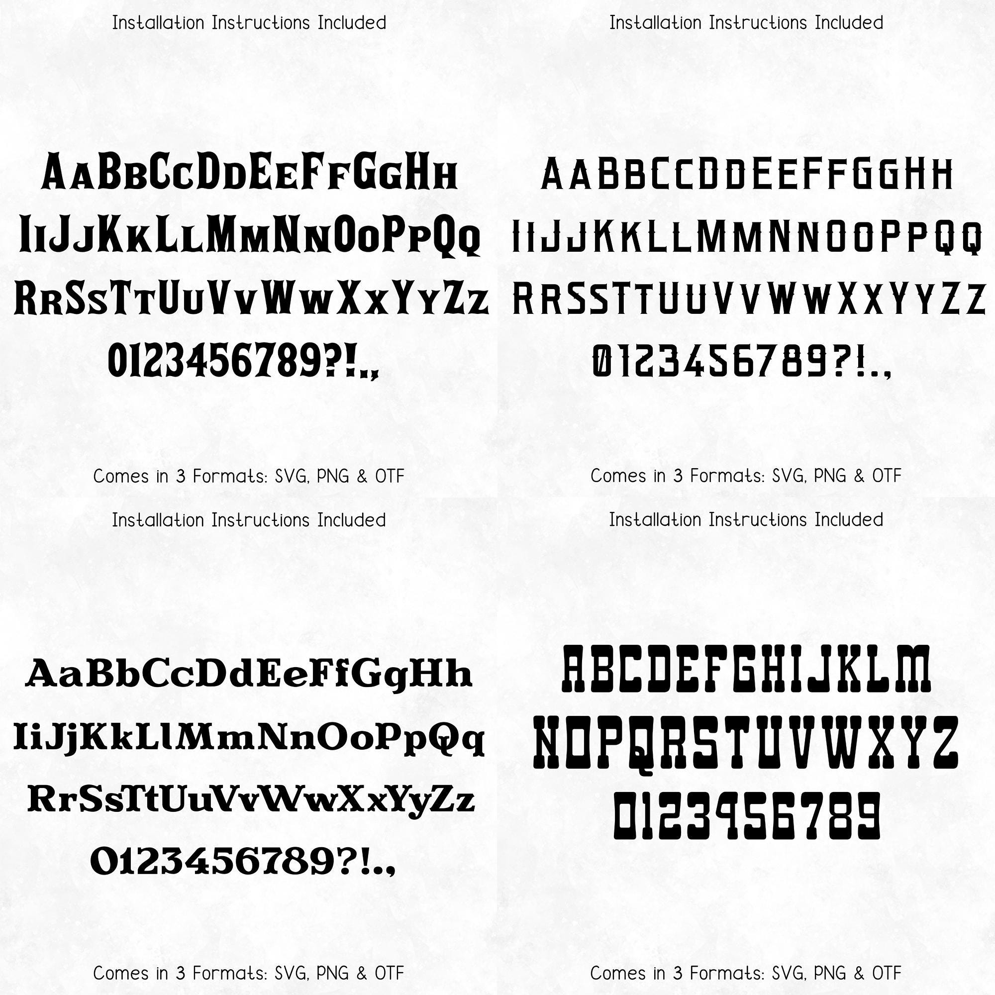 10 Western Fonts Bundle - OTF, SVG, PNG - Cowboy Font, Country Font ...