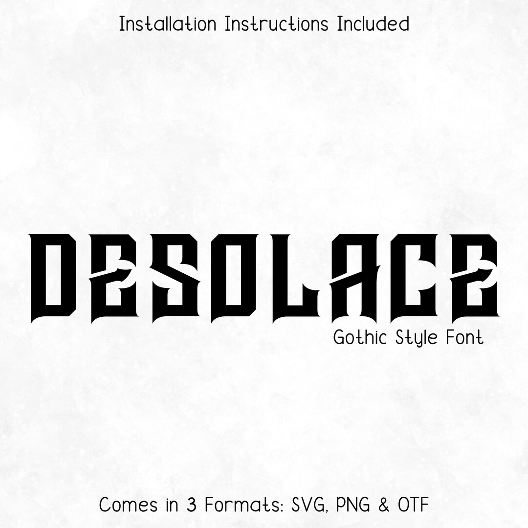 Desolace Gothic Tattoo Style Font - Gothic Font, Tattoo Font, Cricut ...