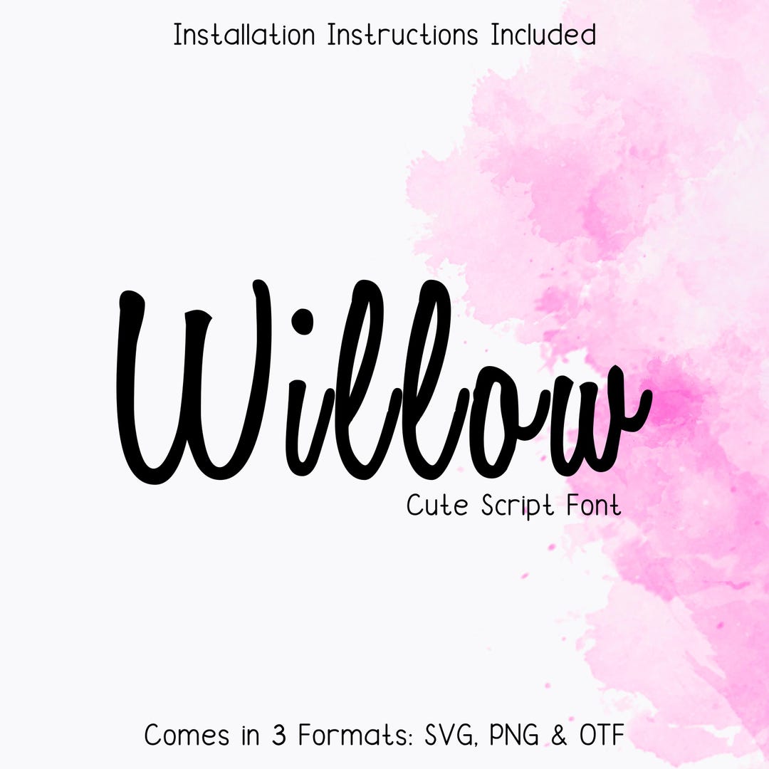Willow Font - Handwritten Script Font, Cricut Fonts, Cursive Font ...