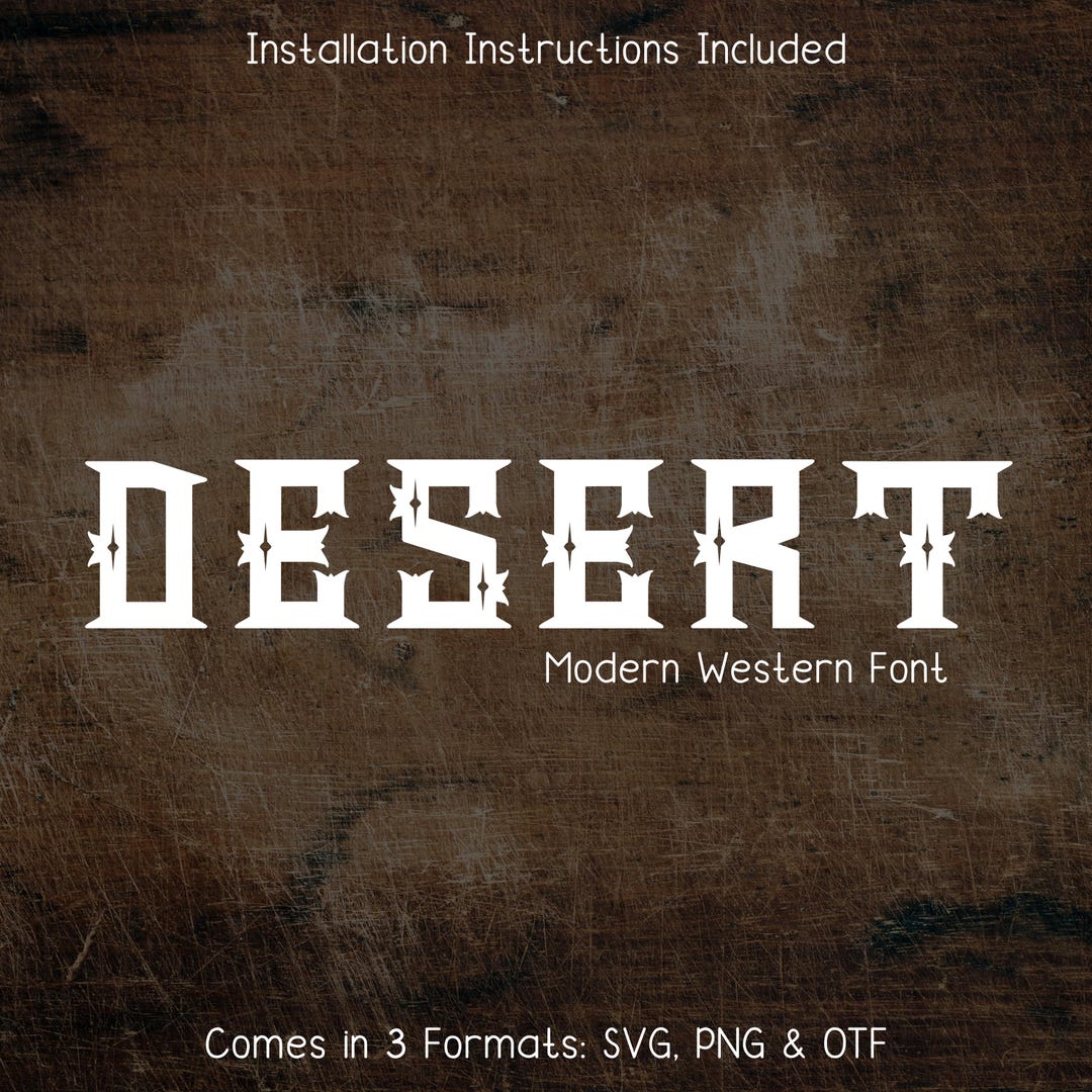 Desert Western Style Font - Cowboy Font, Country Font, Cricut Fonts ...