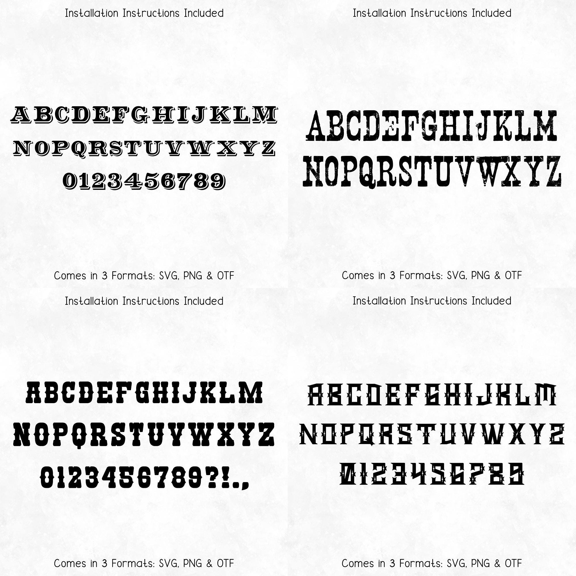 10 Western Fonts Bundle - OTF, SVG, PNG - Cowboy Font, Country Font ...