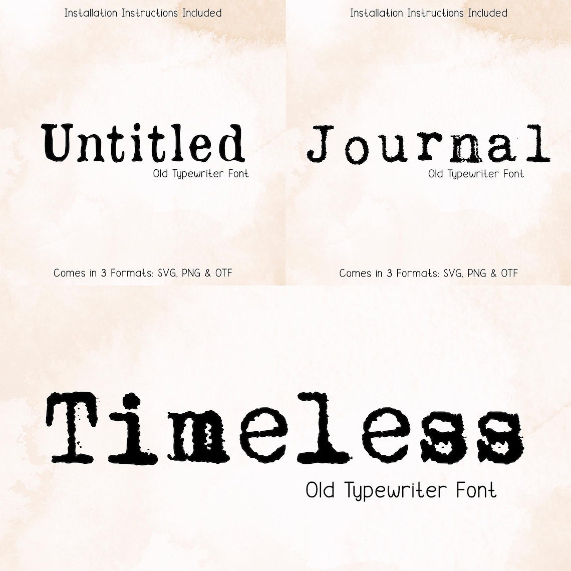 11 Typewriter Font Bundle - Vintage Font, Newspaper Font, Cricut Fonts ...