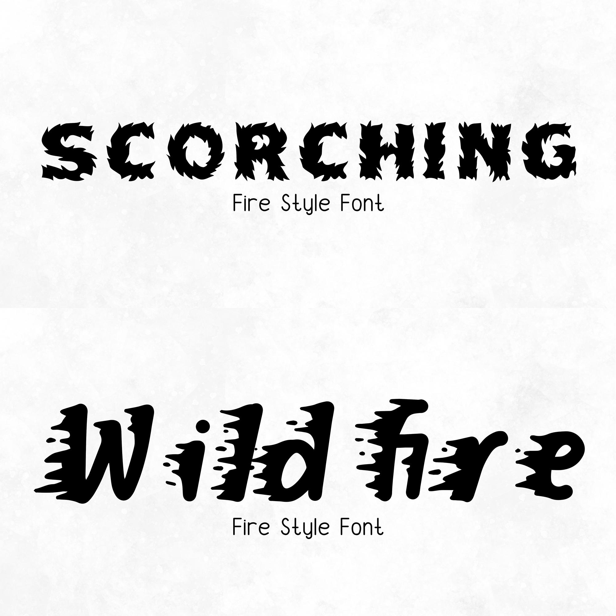 10 Flaming Fonts Bundle - OTF, SVG, PNG - Fire Font, Ember Font, Cricut ...