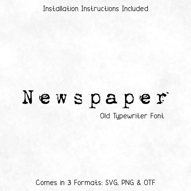 Vintage Letterpress Font - Etsy