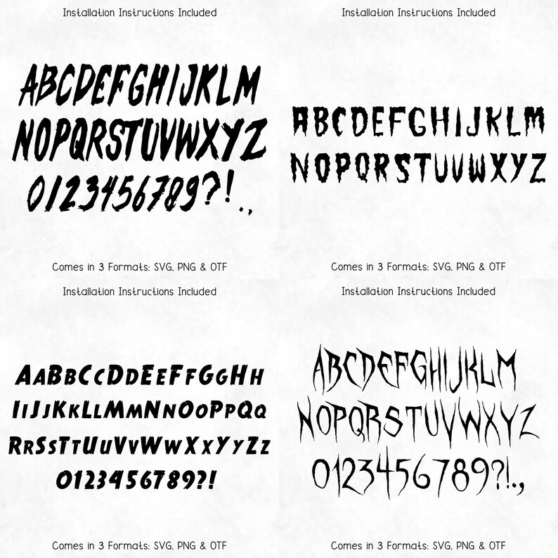 8 Horror Fonts Bundle - OTF, SVG, PNG - Halloween Font, Cricut Fonts ...