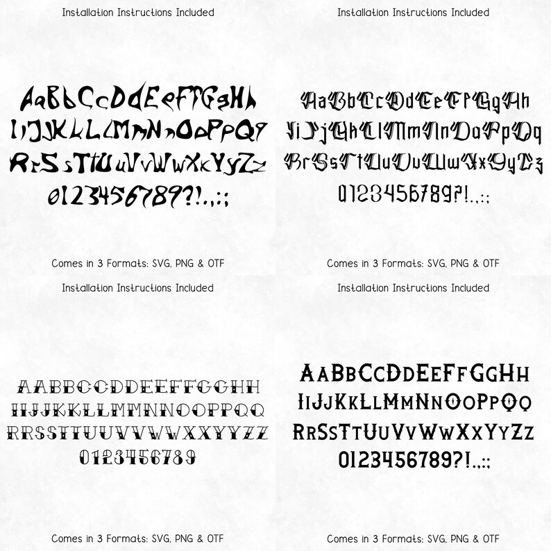 12 Premium Tattoo Font Bundle - OTF, SVG, PNG - Gothic Fonts, Tattoo ...