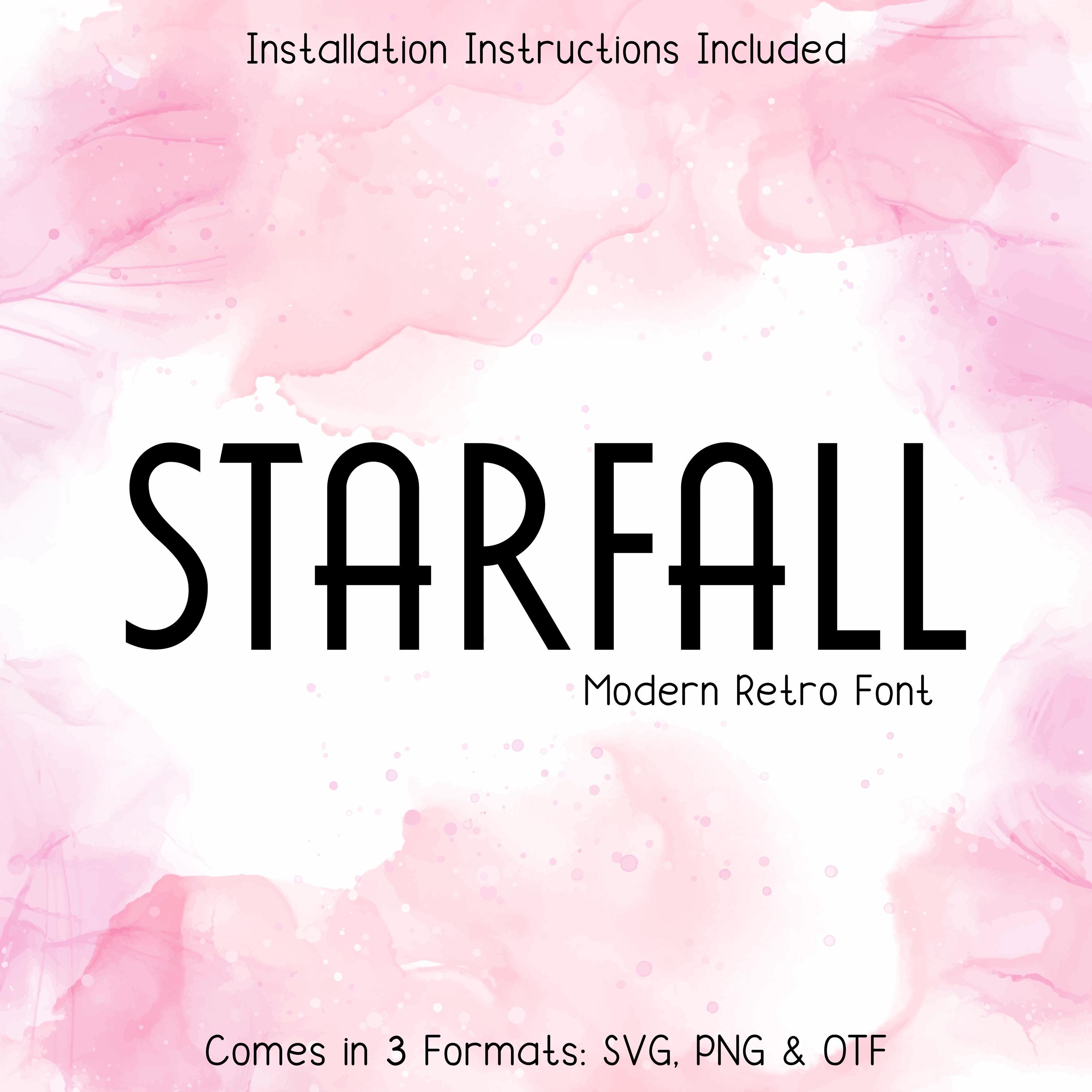 Starfall - Retro Style Font - OTF, SVG, PNG, Vintage Font, Cricut Fonts ...