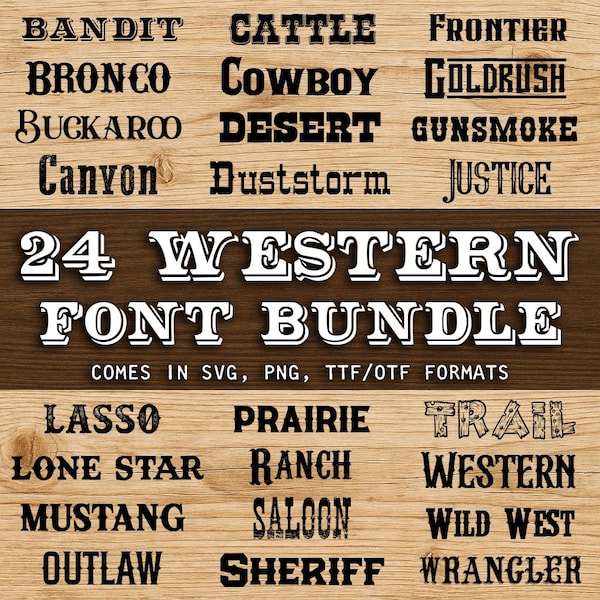 Letras vaqueras svg - Etsy México