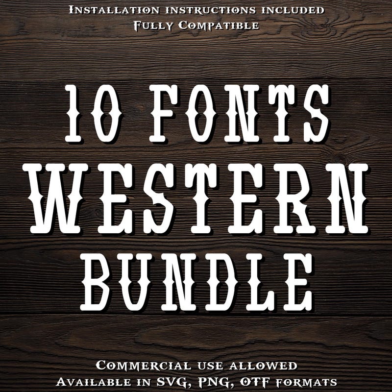 Western Font - Etsy
