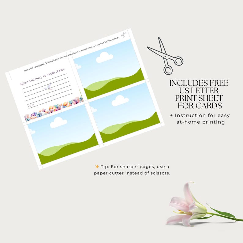 Funeral Share a Memory Card Template With Hummingbird, Personalized ...
