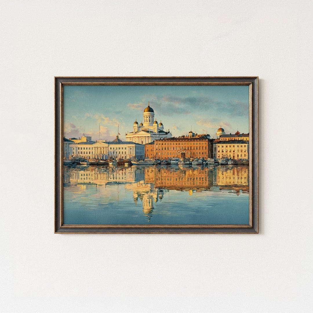 Helsinki Cathedral Wall Art | Finland Watercolor Print | Nordic ...