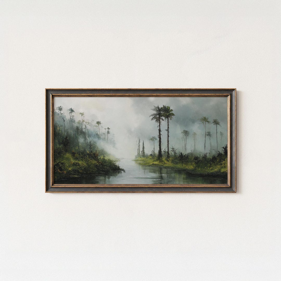 Amazon Rainforest Painting – Misty River, Brazil Jungle Art - Etsy