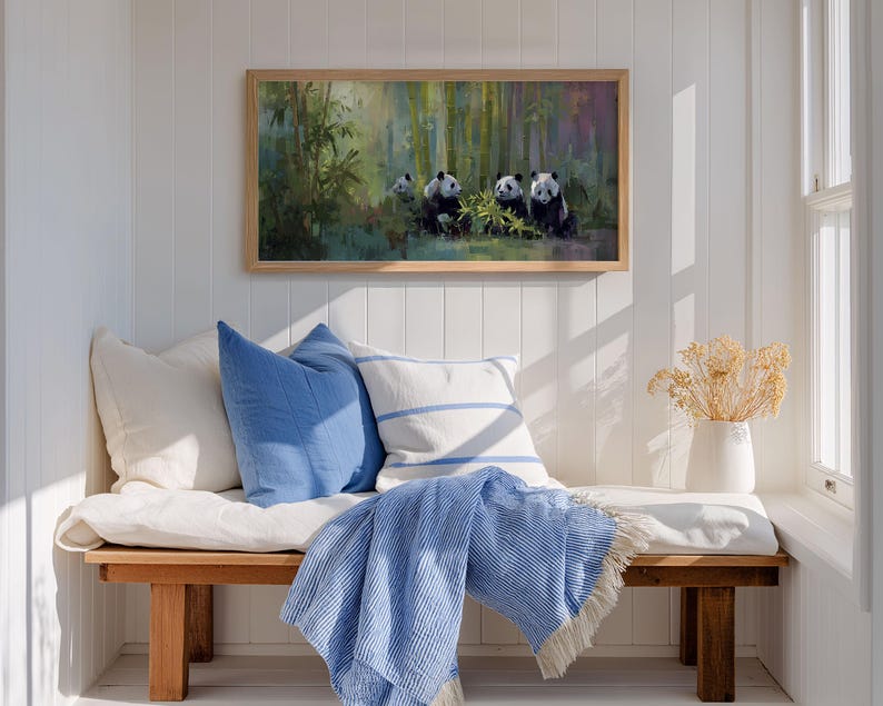 Pandas in Bamboo Forest | Chengdu China Wildlife Painting | Fine Art ...